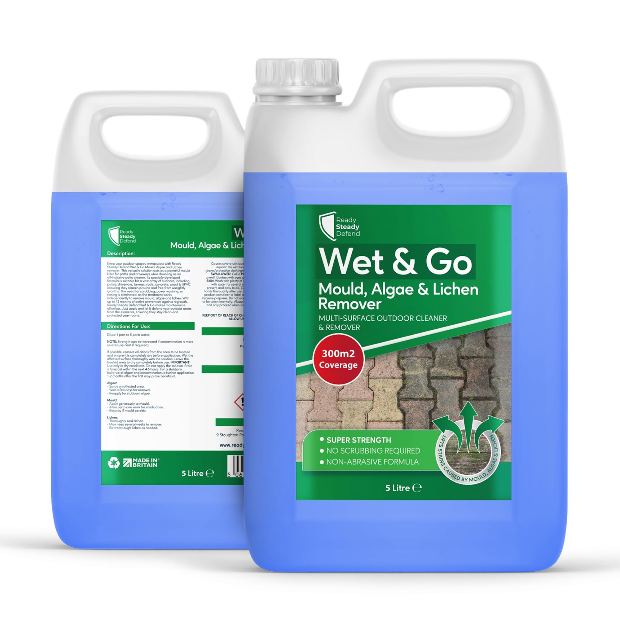 Wet & Go Mould, Algae, & Lichen Remover - 5L