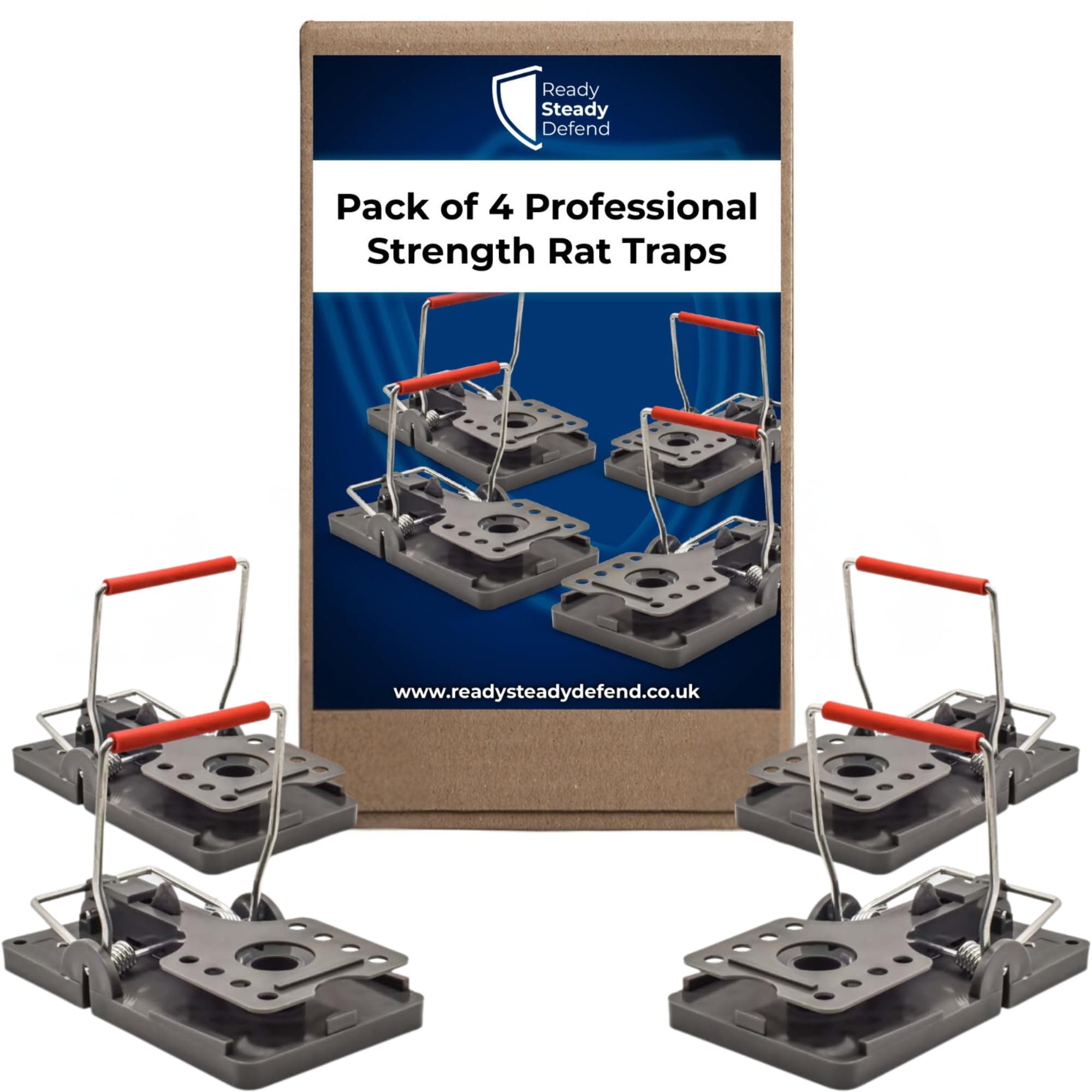 Professional Rat Traps 4-Pack